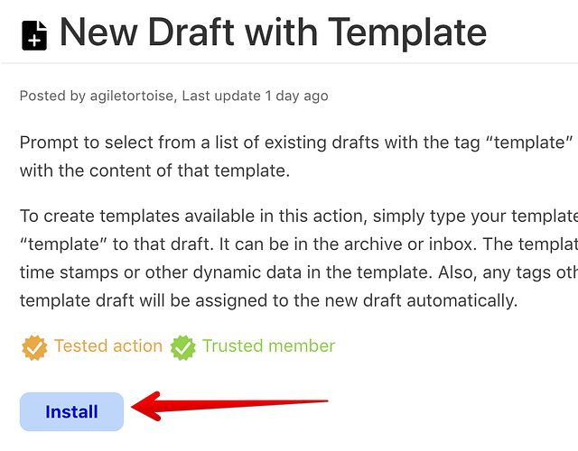 Tip Creating New Drafts With Templates Tips And Tricks Drafts Community