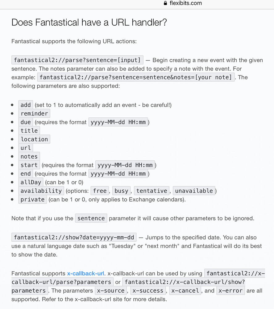 Using Fantastical with Drafts - Integration Guides - Drafts Community