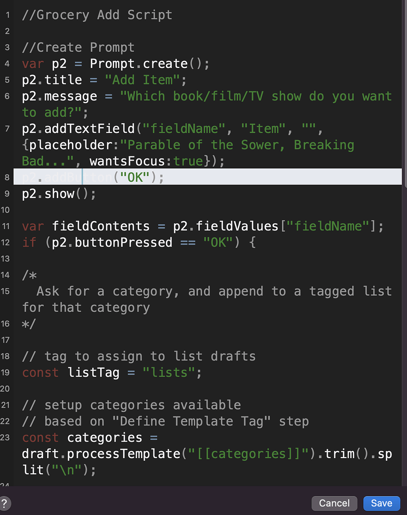 Change theme for editing scripts - Drafts Community