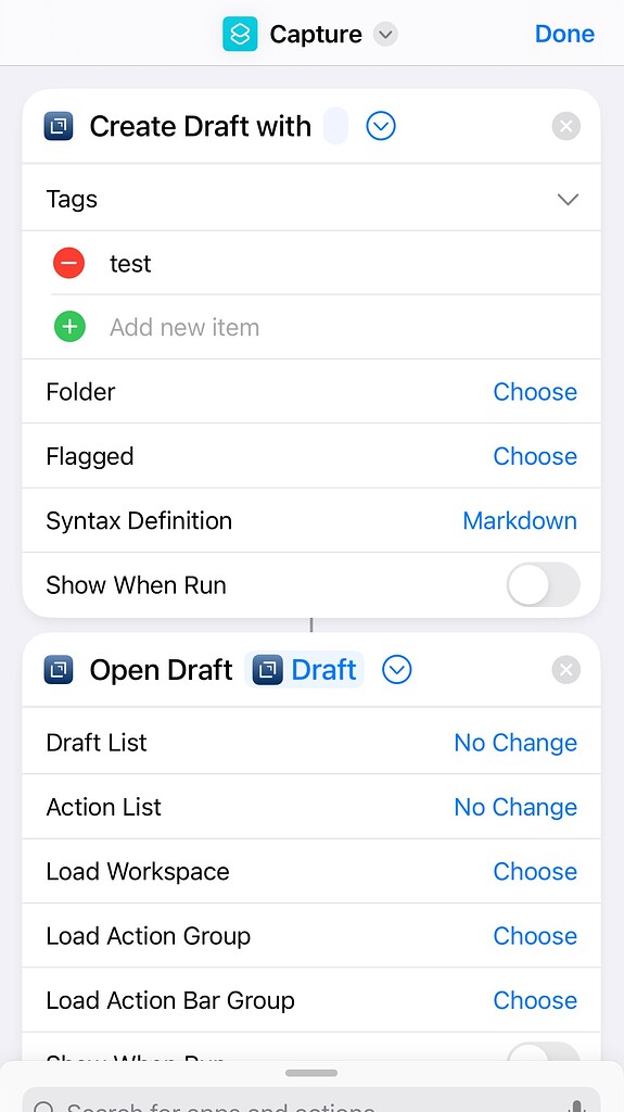 Open Draft Shortcuts Action Fails Issues Drafts Community