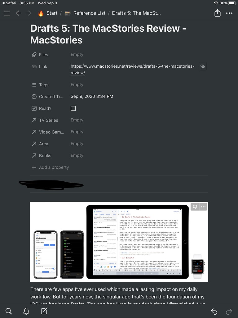 Mimicking the Safari Share Sheet to Export Drafts to Notion? - Actions - Help & Questions ...