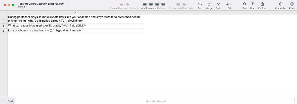 From A Single Draft Note Create A Two Column Csv Like This Actions Help And Questions 1201